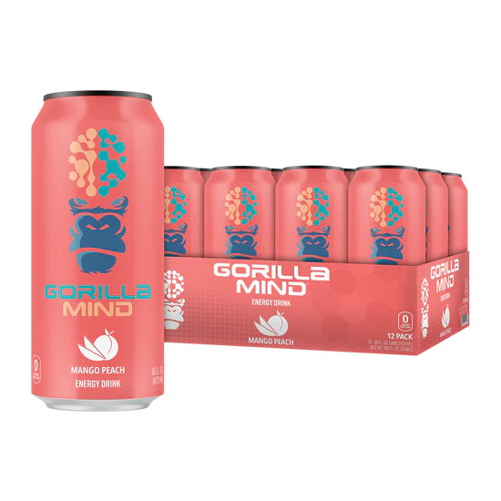 Gorilla Mind Energy: Mango Peach (12) – The Shack Supplements and shakes